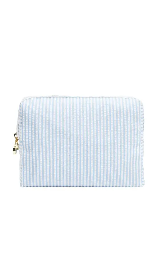 Stoney Clover Lane Large Pouch - Blue Seersucker
