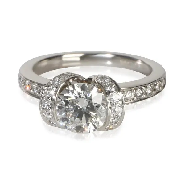 Tiffany & Co. 1.20 Ctw Diamond Ribbon Engagement Ring - Platinum