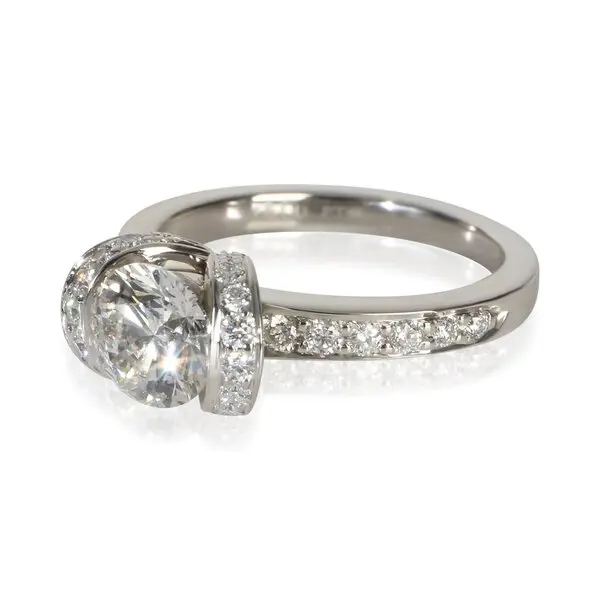 Tiffany & Co. 1.20 Ctw Diamond Ribbon Engagement Ring