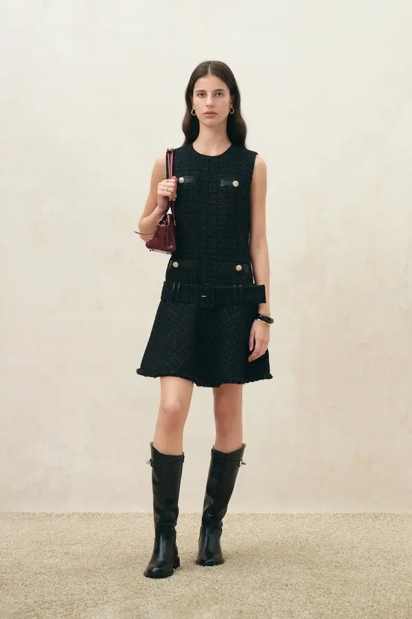 Fabrique Amelia Low Rise Tweed Dress