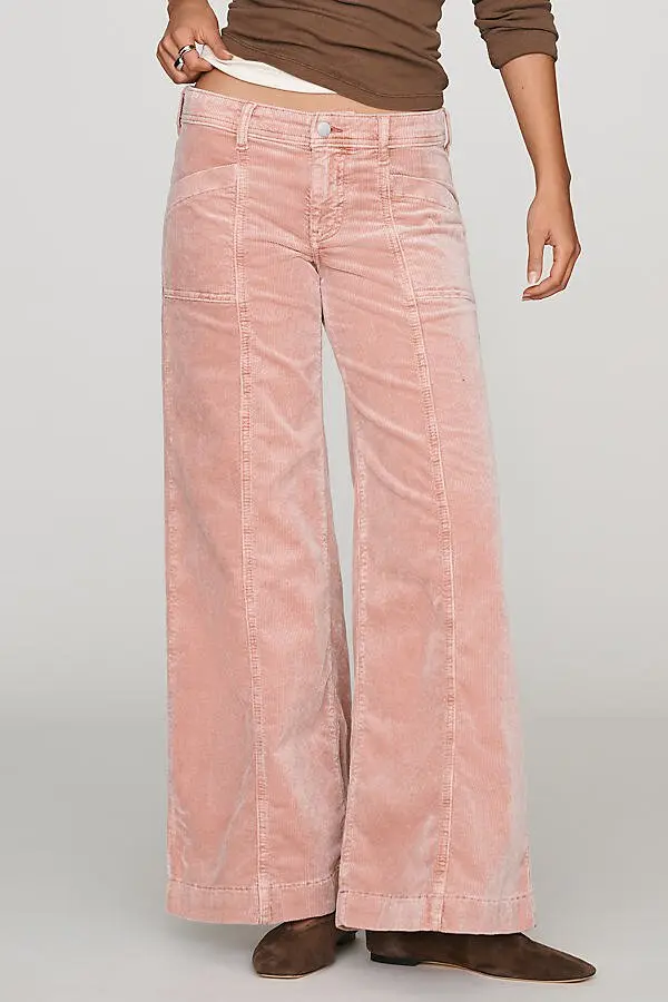 PILCRO Nico Corduroy Mid-rise Flare Jeans