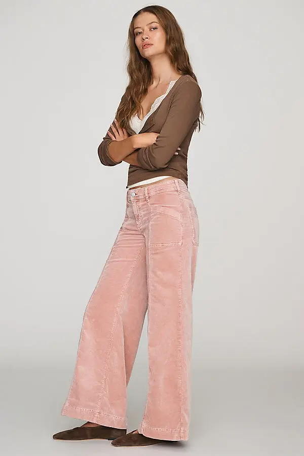 PILCRO Nico Corduroy Mid-rise Flare Jeans