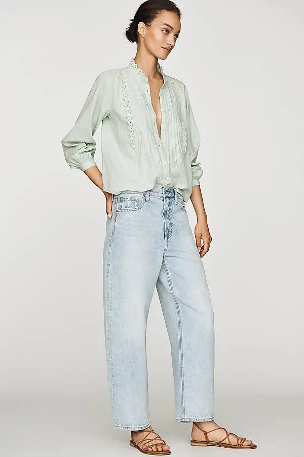 PISTOLA Petite Wes High-rise Barrel-leg Jeans
