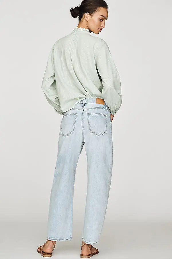 PISTOLA Petite Wes High-rise Barrel-leg Jeans