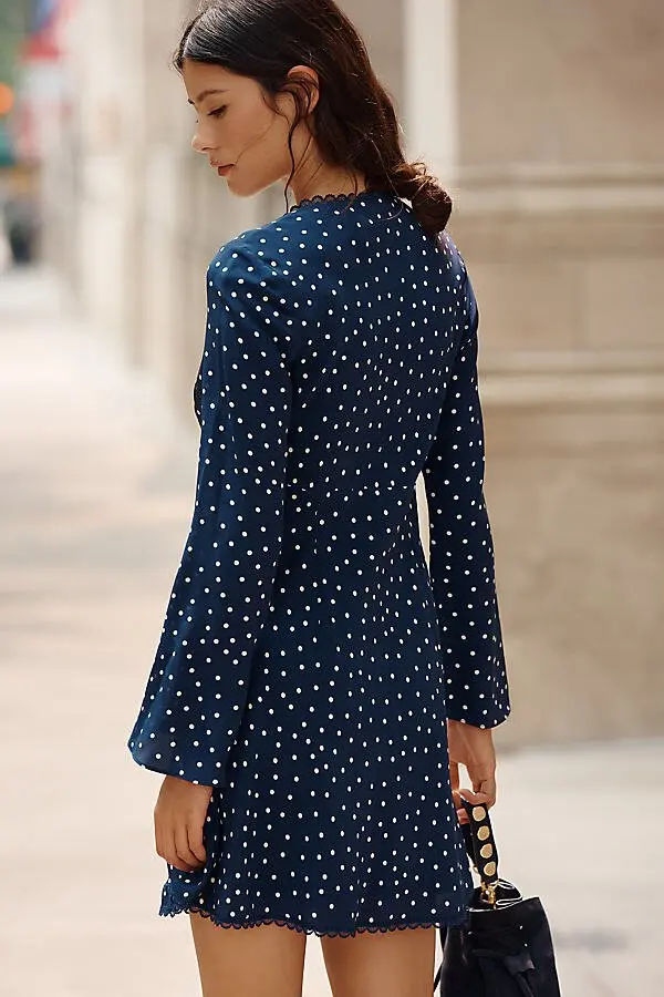 Anthropologie Silk Mini Slip Dress