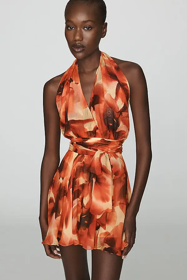 Rococo Sand Halter Mi Dress