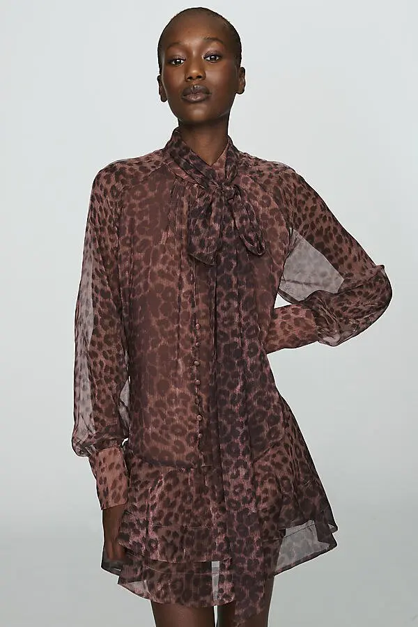 Bardot Adrie Mini Dress - Leopard