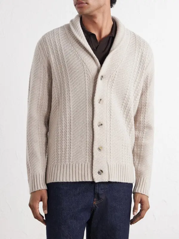 Altea Wool And Cashmere-blend Shawl-collar Cardigan
