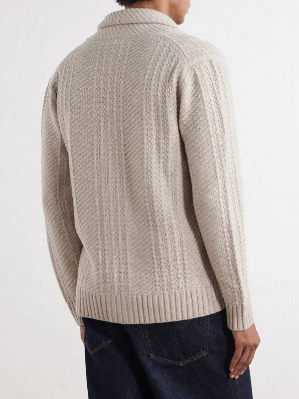 Altea Wool And Cashmere-blend Shawl-collar Cardigan