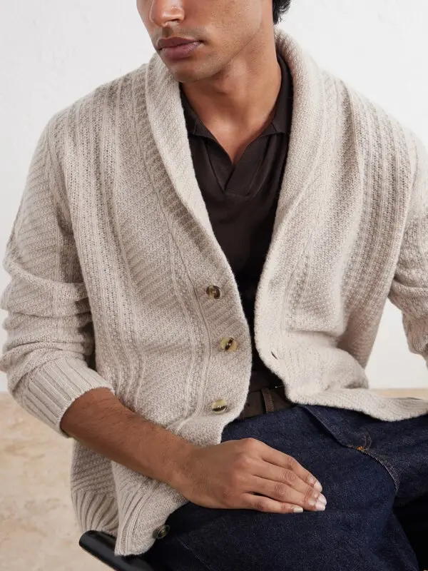 Altea Wool And Cashmere-blend Shawl-collar Cardigan