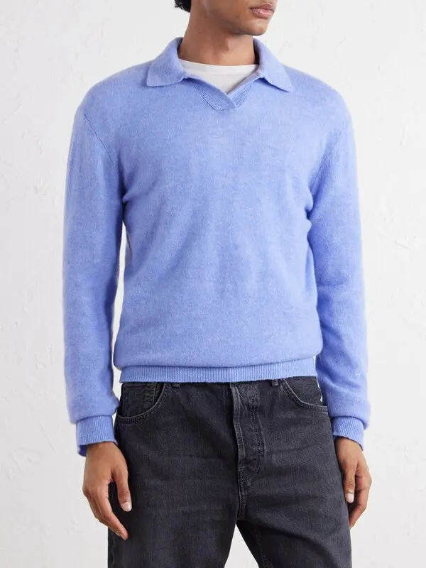 Altea Wool And Cashmere-blend Polo Sweater