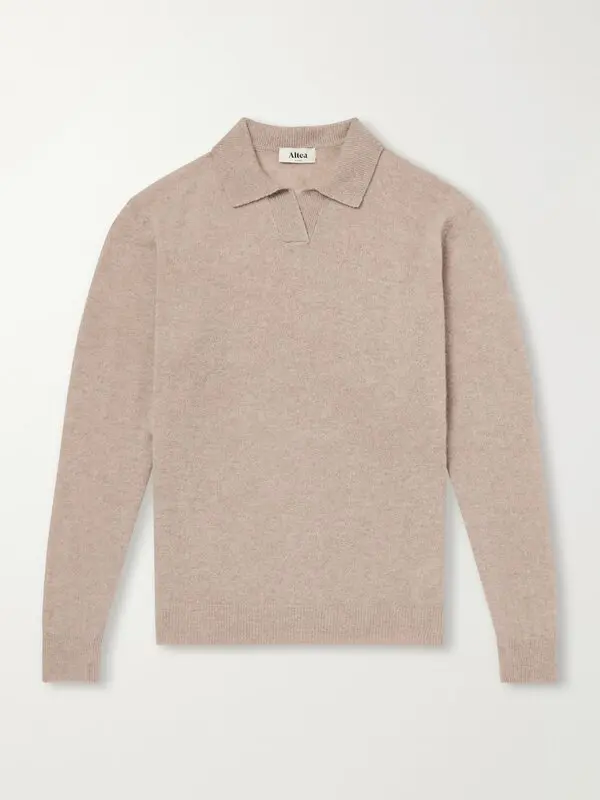 Altea Wool And Cashmere-blend Polo Sweater