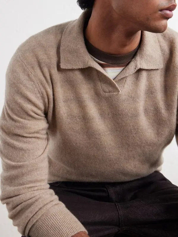 Altea Wool And Cashmere-blend Polo Sweater