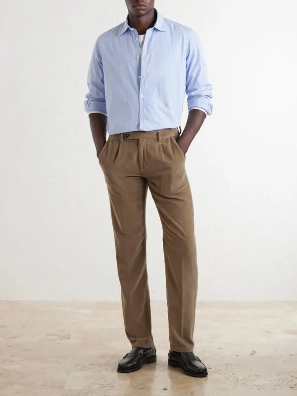 Massimo Alba Genova Striped Cotton-poplin Shirt