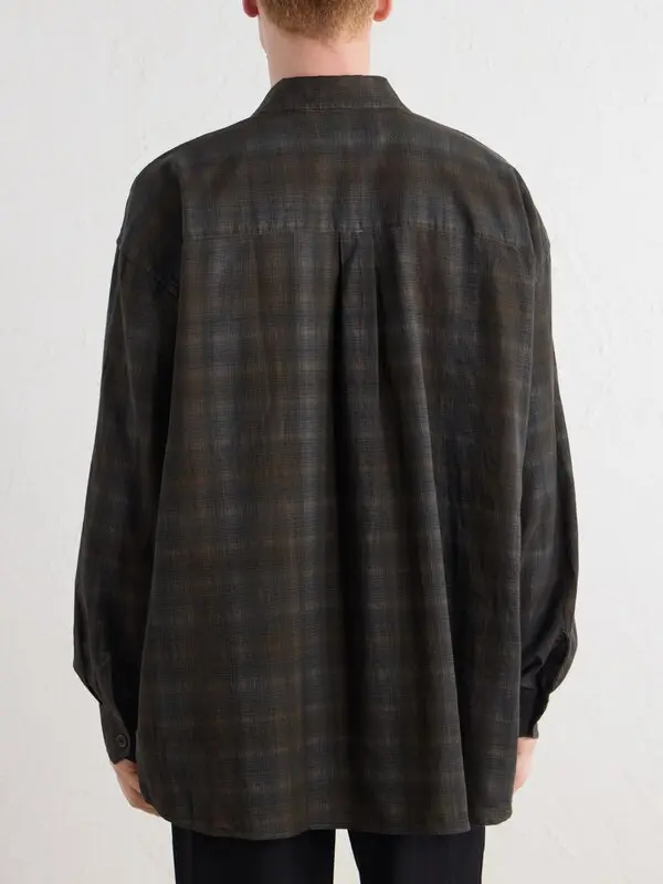 Our Legacy Borrowed Checked Cotton-flannel Shirt