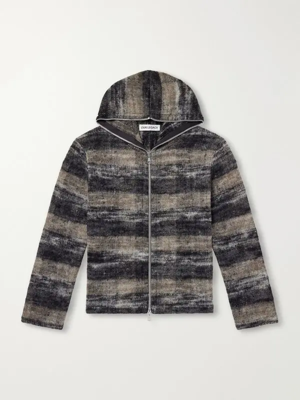 Our Legacy Full Zip Wool-blend Hooded Blouson Jacket