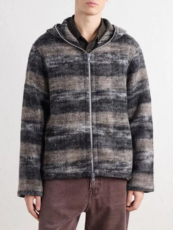 Our Legacy Full Zip Wool-blend Hooded Blouson Jacket
