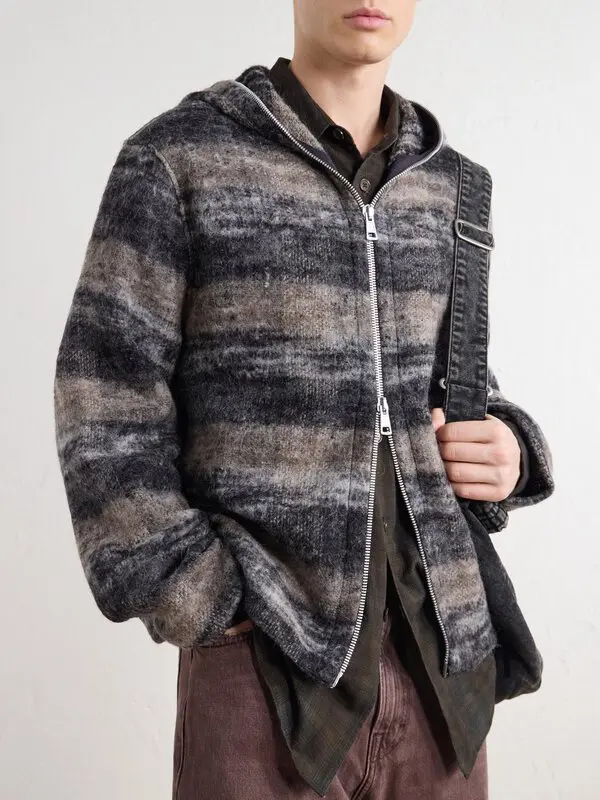 Our Legacy Full Zip Wool-blend Hooded Blouson Jacket