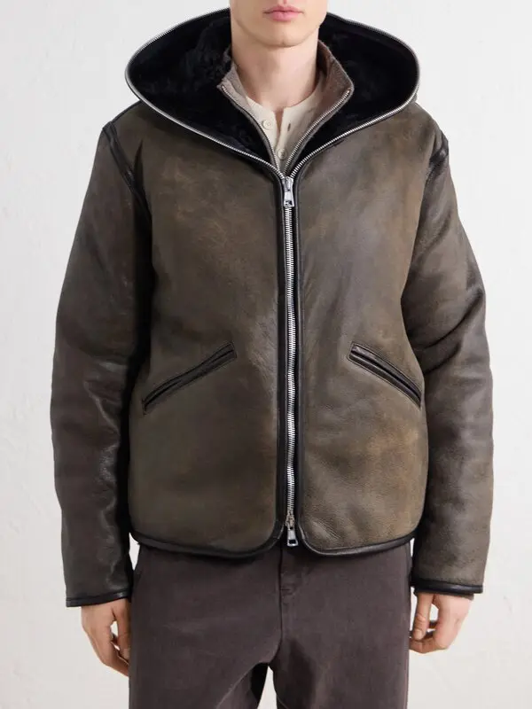 Our Legacy Full Zip Hooded Shearling Jacket