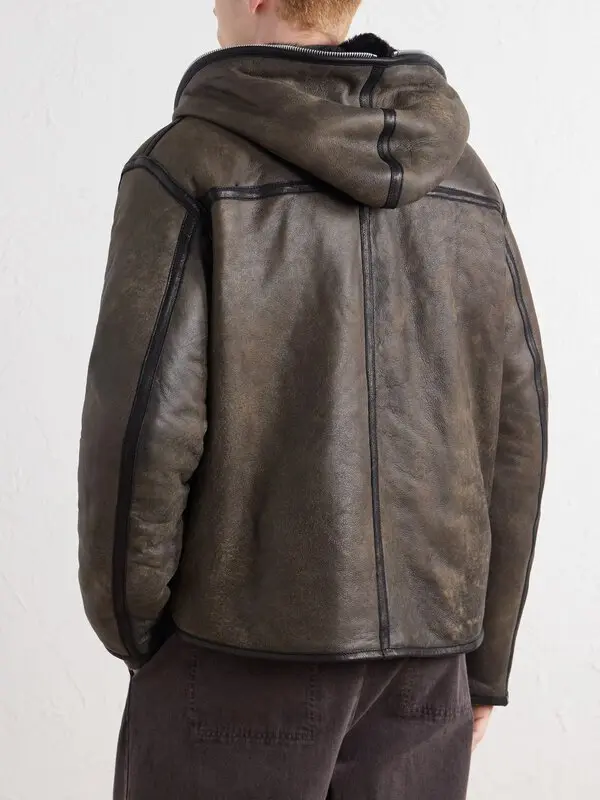 Our Legacy Full Zip Hooded Shearling Jacket