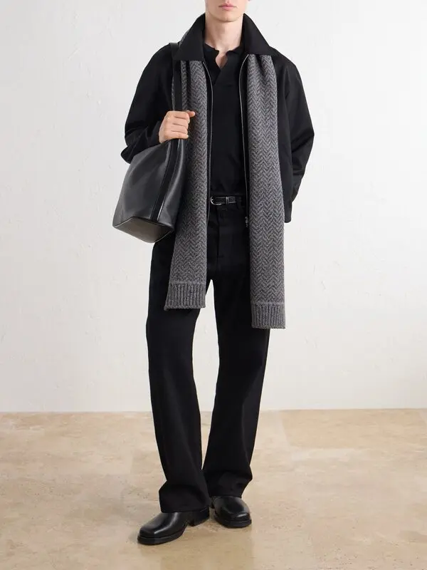 Gabriela Hearst Stanza Logo-appliquéd Cashmere Scarf
