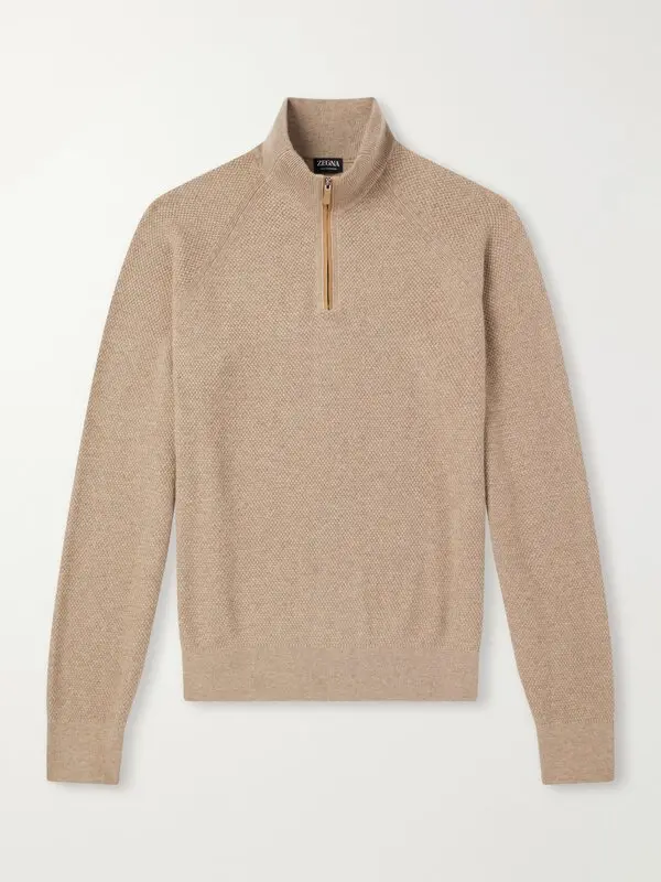 Zegna Oasi Cashmere Half-zip Sweater