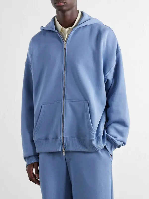 THE ELDER STATESMAN Cotton-jersey Zip-up Hoodie