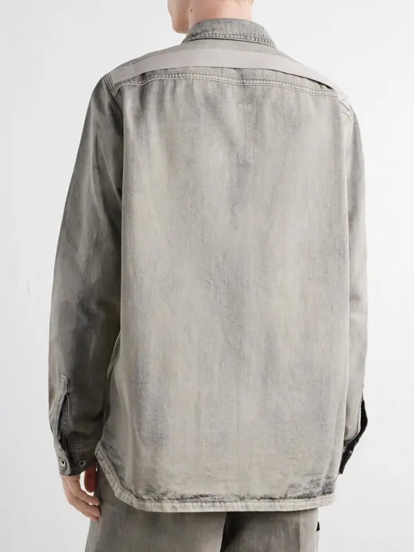 Rick Owens Washed-denim Overshirt