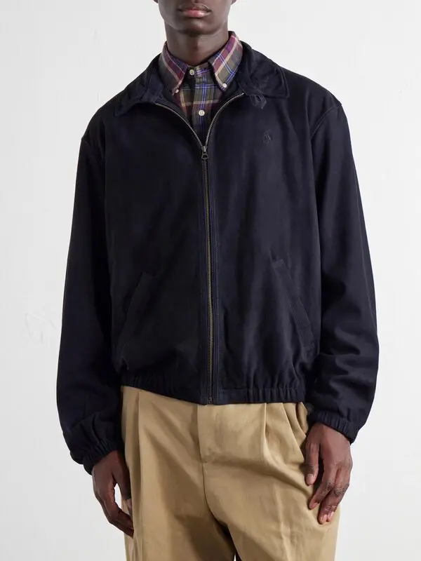 Polo Ralph Lauren Logo-embroidered Suede Jacket