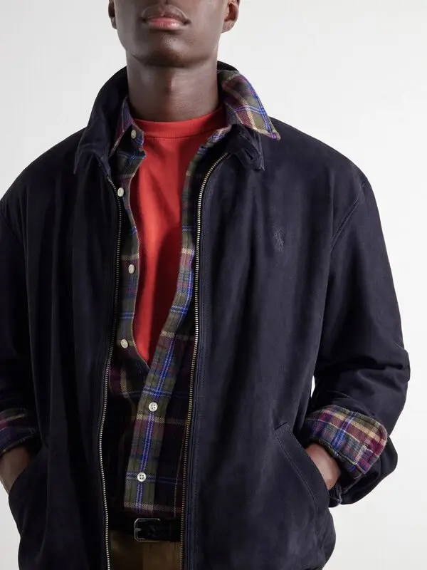 Polo Ralph Lauren Logo-embroidered Suede Jacket