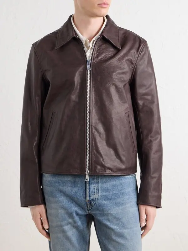 Our Legacy Leather Mini Jacket - Brown