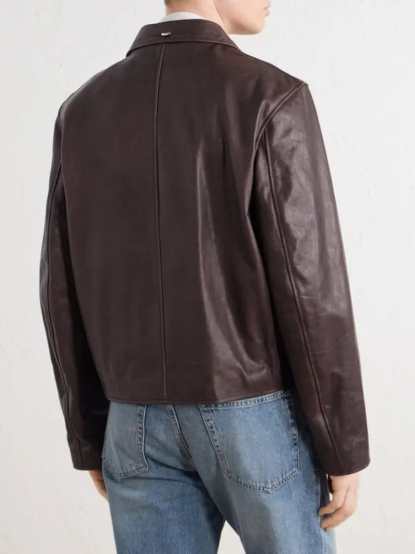 Our Legacy Leather Mini Jacket - Brown