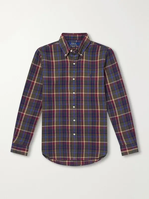 Polo Ralph Lauren Button-down Collar Checked Cotton-flannel Shirt