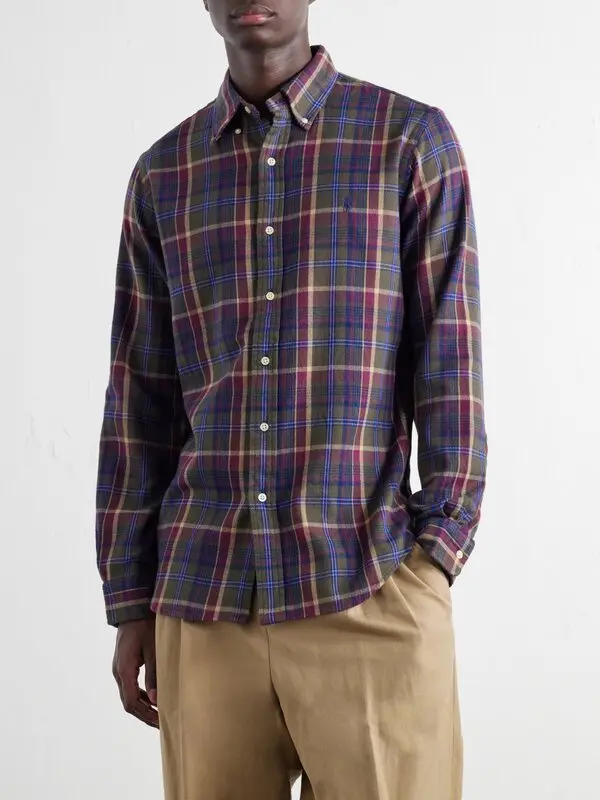 Polo Ralph Lauren Button-down Collar Checked Cotton-flannel Shirt