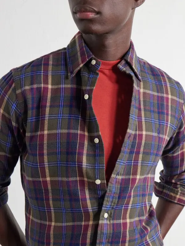Polo Ralph Lauren Button-down Collar Checked Cotton-flannel Shirt