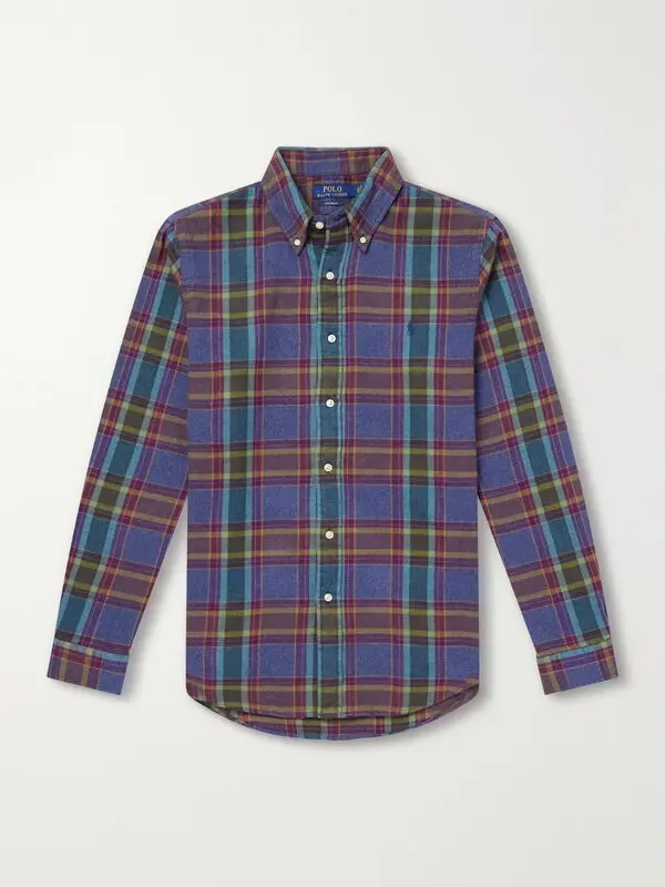 Polo Ralph Lauren Button-down Collar Checked Cotton-flannel Shirt