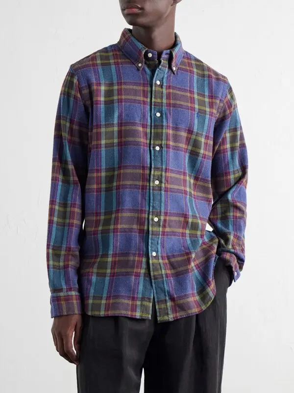Polo Ralph Lauren Button-down Collar Checked Cotton-flannel Shirt