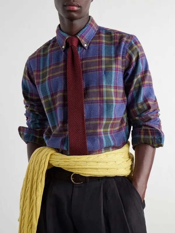 Polo Ralph Lauren Button-down Collar Checked Cotton-flannel Shirt