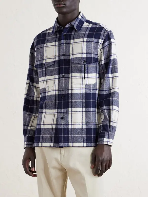 Dunhill Checked Cashmere Overshirt