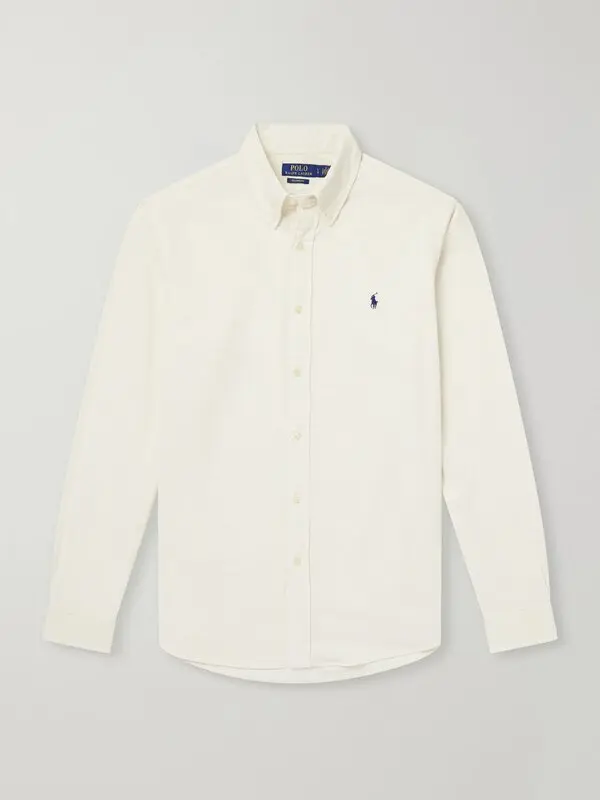 Polo Ralph Lauren Button-down Collar Cotton-corduroy Shirt - Neutrals