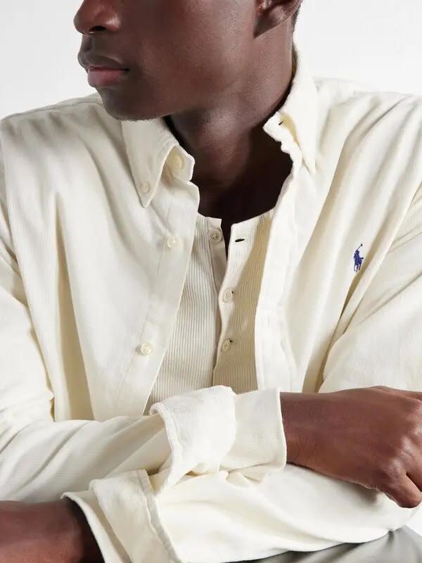 Polo Ralph Lauren Button-down Collar Cotton-corduroy Shirt - Neutrals