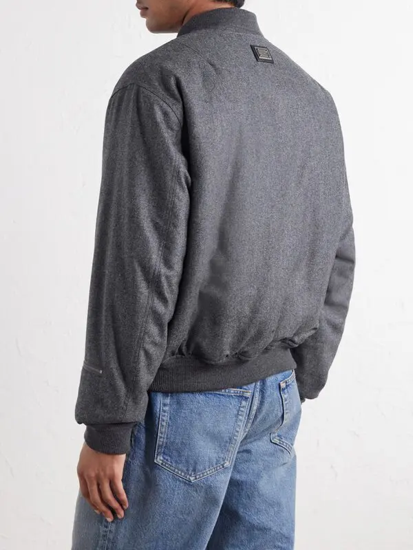 Dolce & Gabbana Virgin Wool-flannel Bomber Jacket