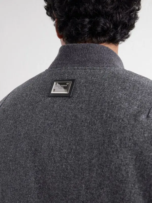 Dolce & Gabbana Virgin Wool-flannel Bomber Jacket