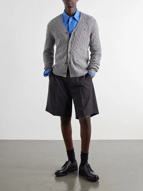 Polo Ralph Lauren Wool And Cashmere-blend Cable-knit Cardigan