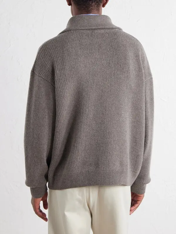 FRAME Wool Quarter-zip Sweater