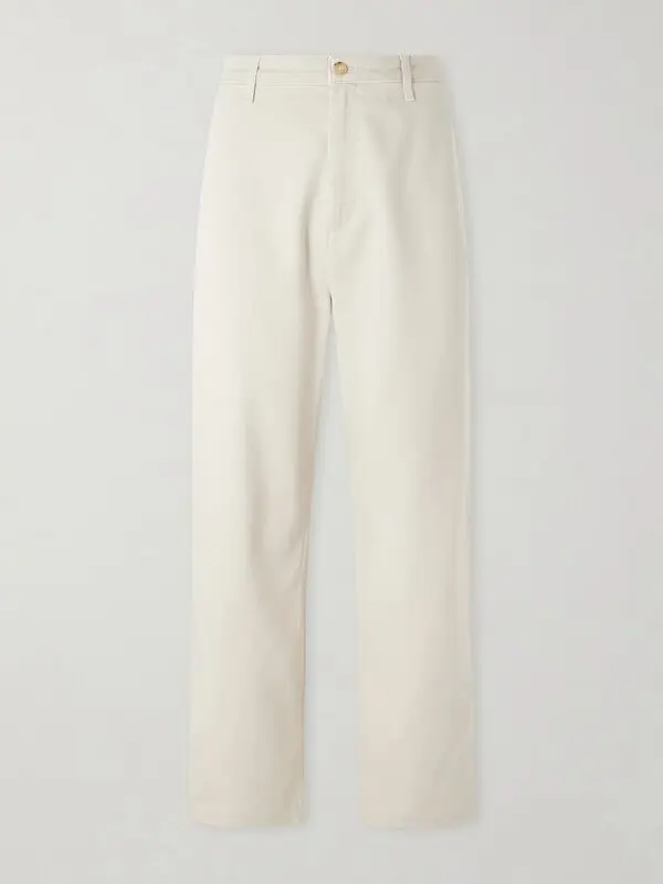 FRAME Cotton-twill Wide-leg Trousers