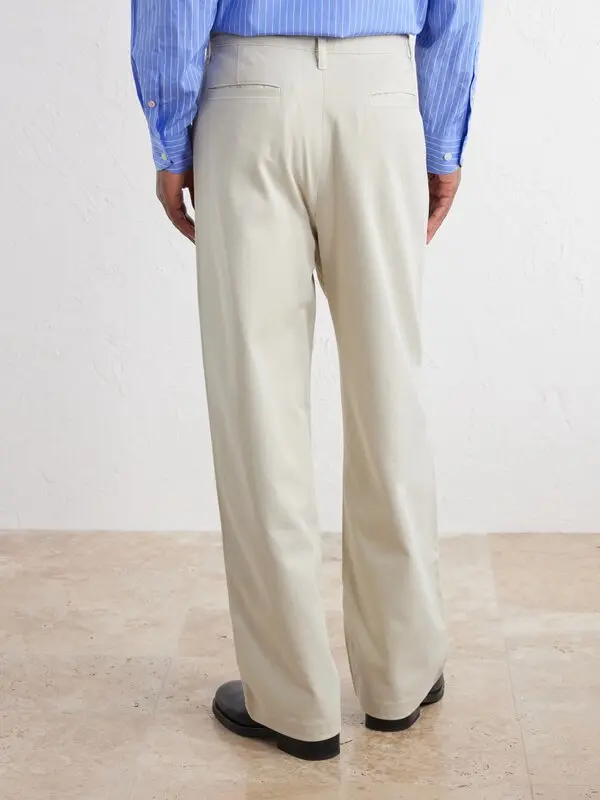 FRAME Cotton-twill Wide-leg Trousers