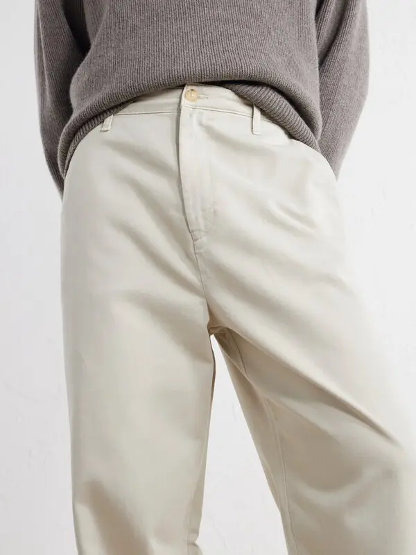 FRAME Cotton-twill Wide-leg Trousers