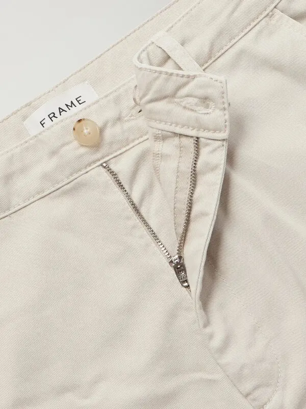FRAME Cotton-twill Wide-leg Trousers
