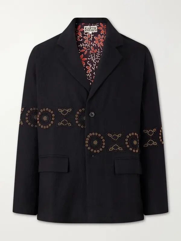 KARTIK RESEARCH Embroidered Wool Blazer